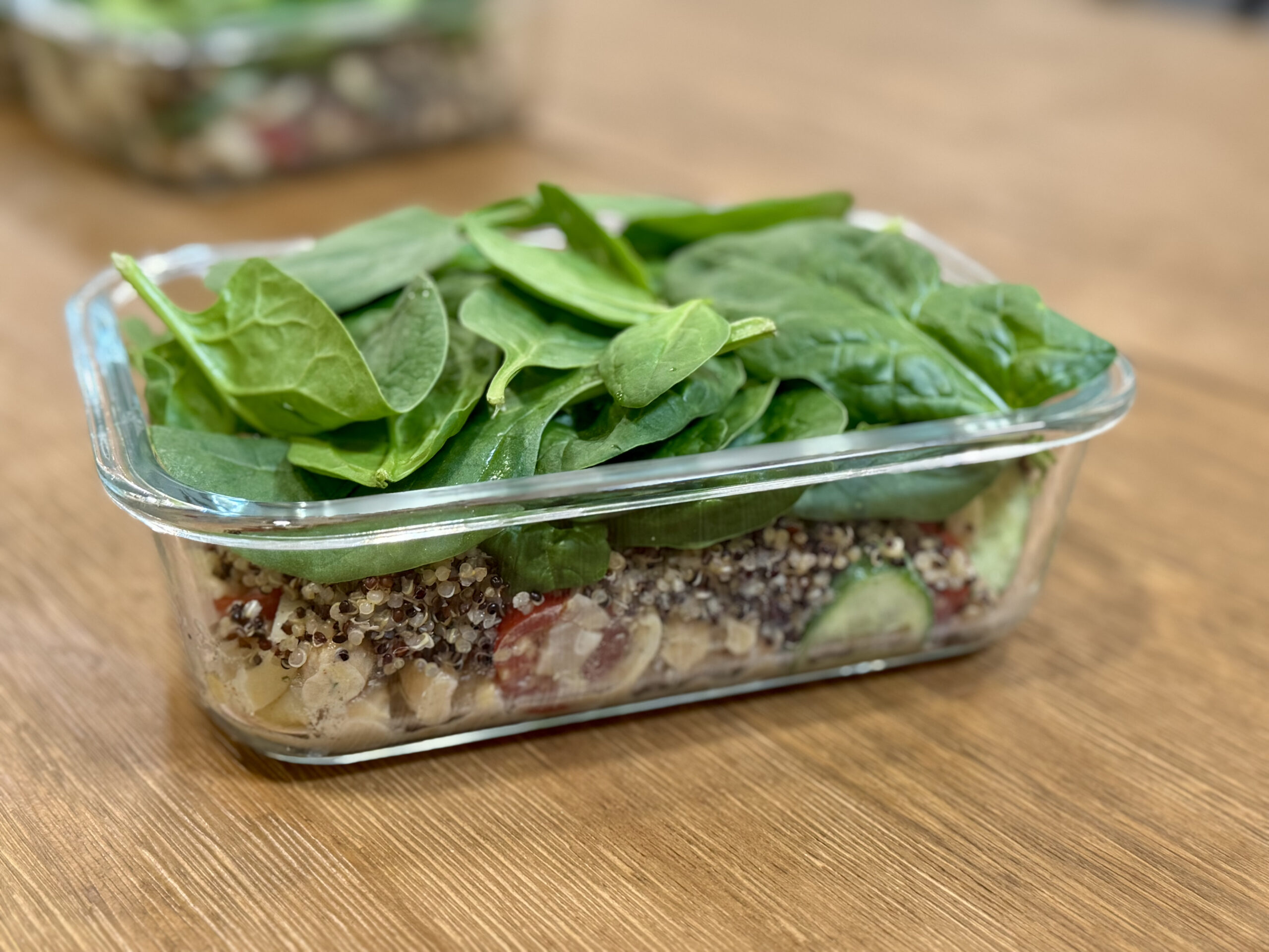 Mediterranean Bowl with Quinoa & Marinated Chickpeas - Plantiful Table